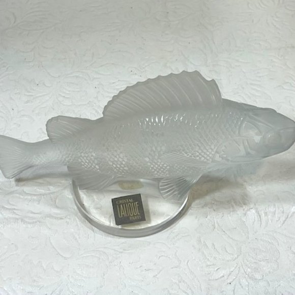 Lalique | Art | Vtg France Lalique Frosted Crystal Perche Fish Art Deco ...